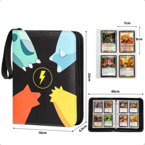 YONE Verzamelmap Geschikt voor Pokémon - Verzamelalbum Voor 400 Kaarten ...