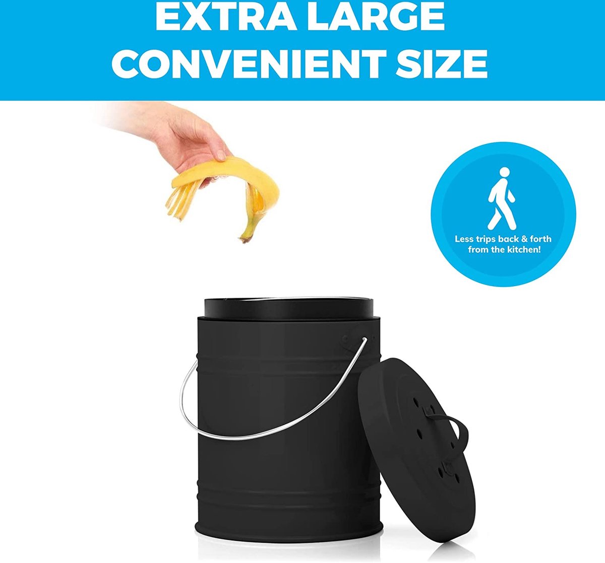 Poubelle biologique et bac à compost étanche aux odeurs avec filtre à ...