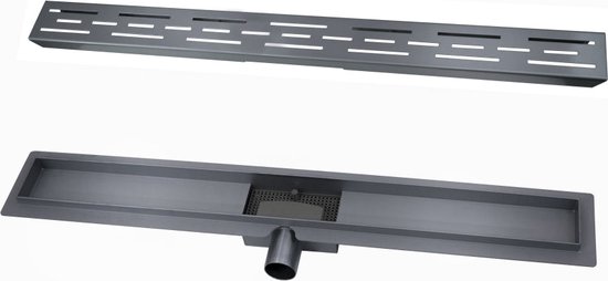 Classic 70 cm RVS Douchegoot Gun metal - Drain douche - Douchedrain ...