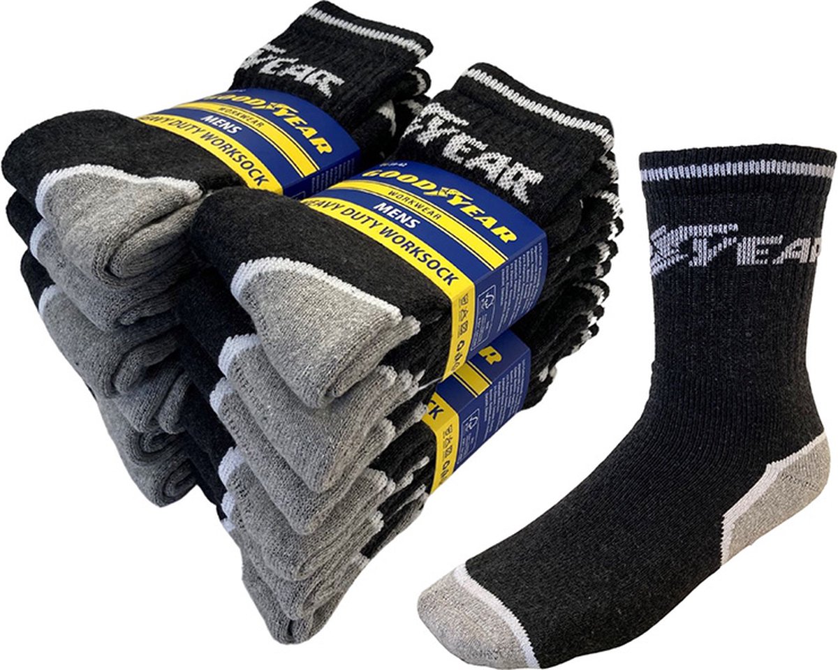 Goodyear Working Socks Heavy Duty Werksokken Soft Heel Antraciet - 12 ...