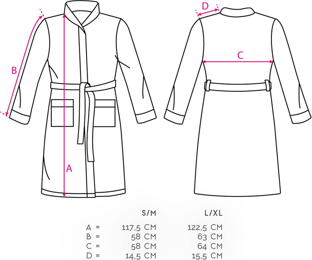 Walra Luxe Badjas Home Robe Unisex - Badjas Dames - Badjas Heren - 100% ...