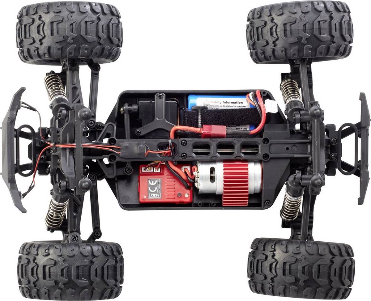 Reely RaVage 4x4 Oranje, Wit Brushed 1:16 RC auto Elektro Monstertruck ...