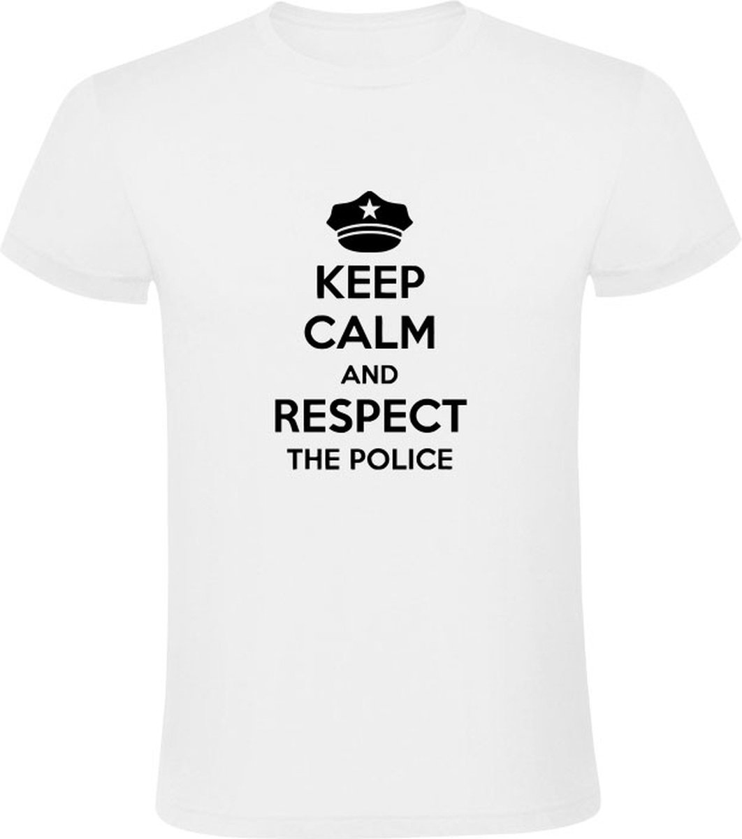 Keep Calm and Respect the Police Heren T-shirt | politie | agent ...