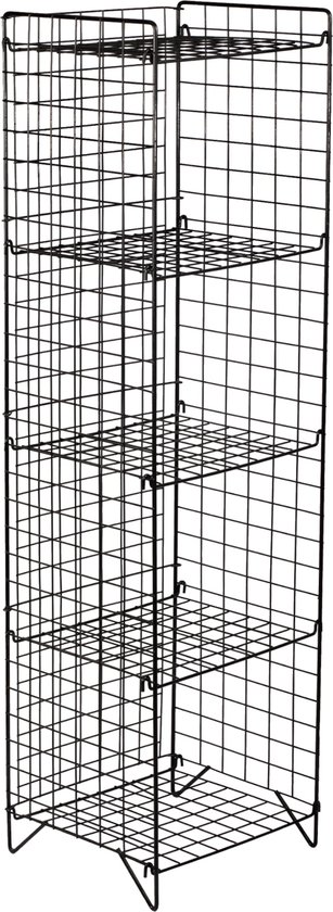 Staand rek verstelbaar Jægerspris metaal 137,5x37x35 cm zwart | bol