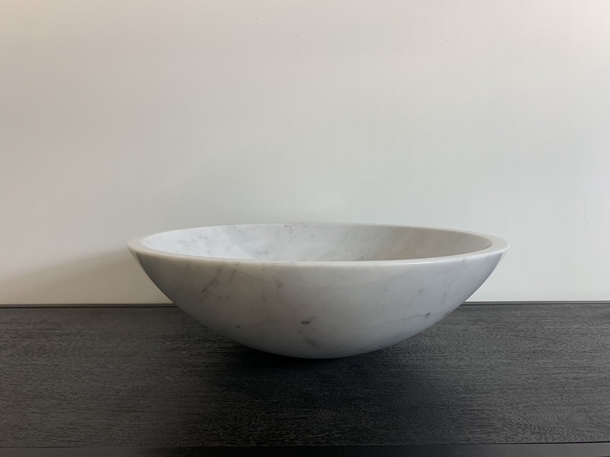 Crest & Armour - Opbouw waskom - Echt marmer waskom - Wastafel - Wit ...