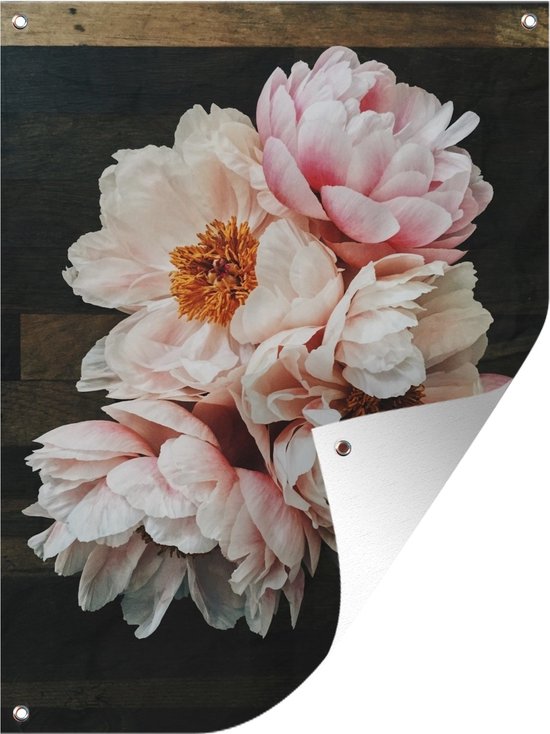 Bouquet de pivoines roses affiche de jardin toile en vrac 30x40 cm ...