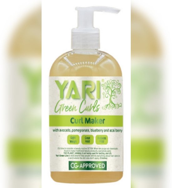 Yari green curls, curl maker gel, cg methode, proteïne gel 384ml | bol.com