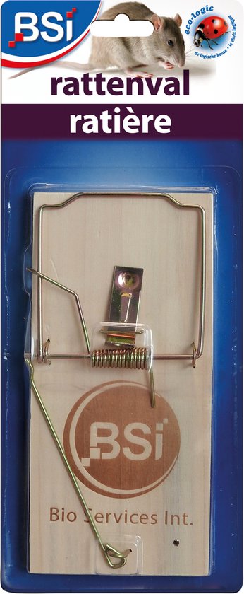 BSI - Grote klassieke houten rattenval - Sterk en gebruiksvriendelijk ...