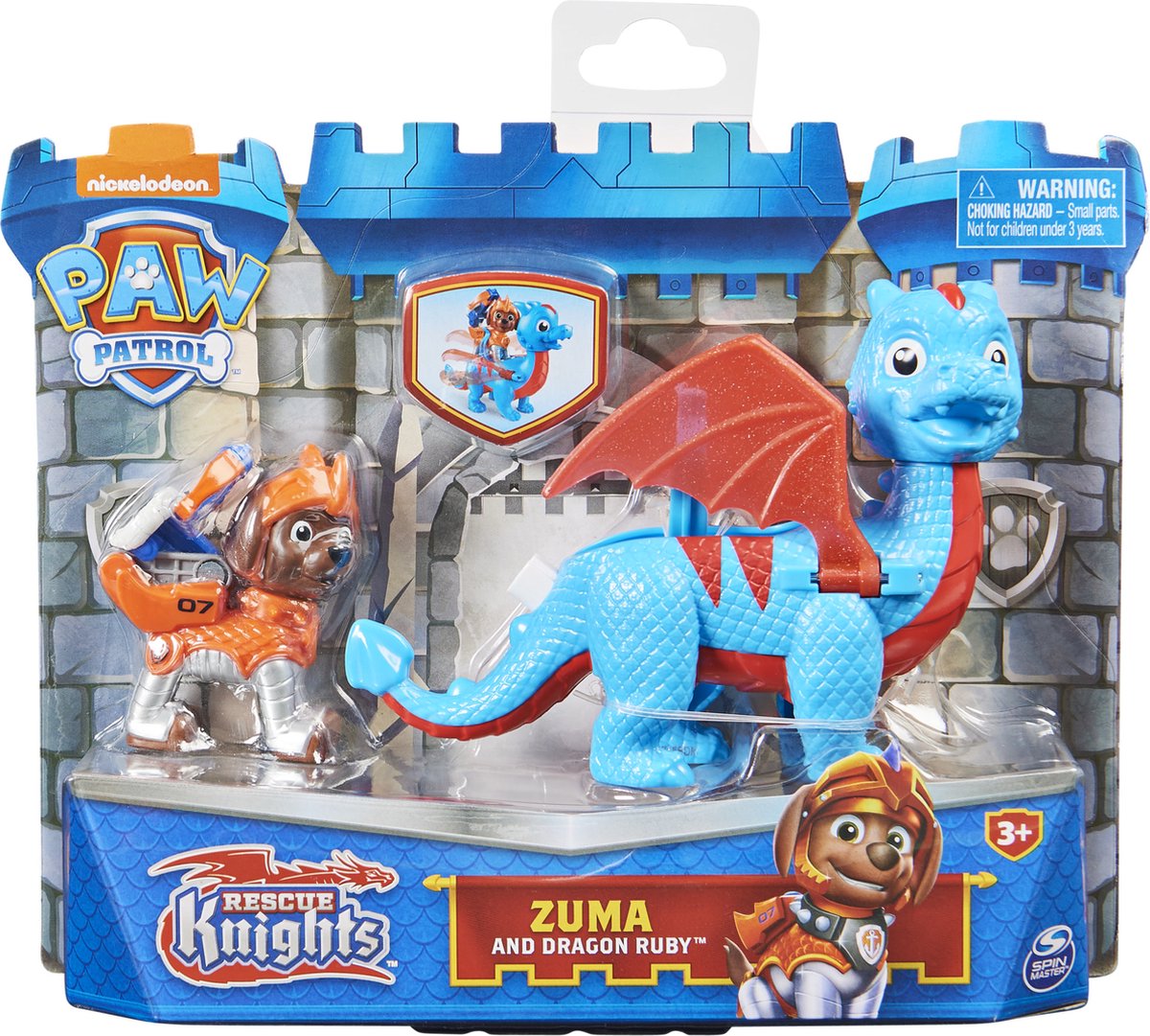 PAW Patrol PAT' PATROUILLE RESCUE KNIGHTS - PACK 2 FIGURINES CHIOT ...