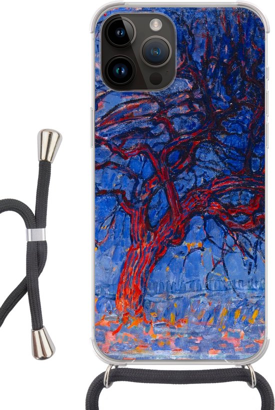 Apple iPhone 14 Pro Max - Crossbody Case - Rode boom - Piet Mondriaan ...