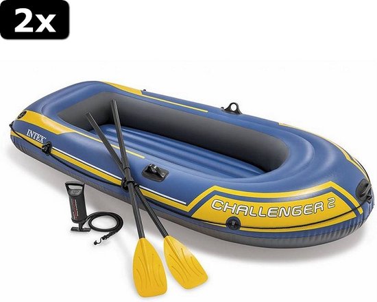 2x Intex 68367NP Challenger 2-Persoons Boot Set | bol.com