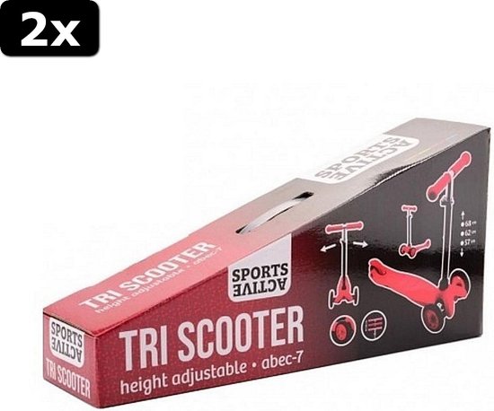 2x Active Sports Driewieler Step Rood/Zwart | bol.com