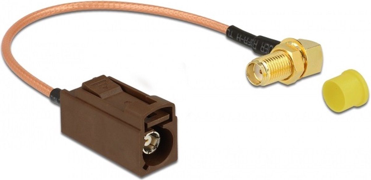 Fakra F (v) - SMA (v) haaks adapter kabel - RG316 - 50 Ohm / transparant - 0,20 meter | bol.com