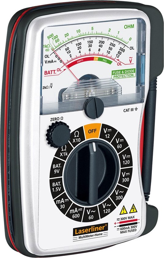 Laserliner Handheld multimeter Analogue CAT III 300 V | bol.com