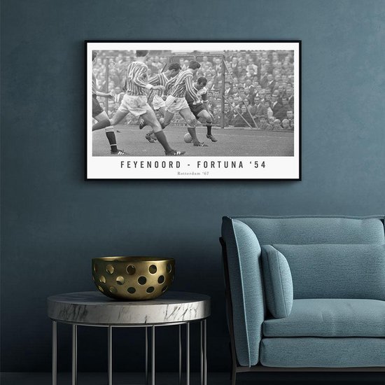 Walljar - Poster Feyenoord - Voetbal - Amsterdam - Eredivisie - Zwart ...