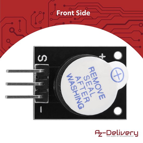AZDelivery 5 x KY-012 Actieve Piëzo-Zoemer-Alarmmodule compatibel met ...