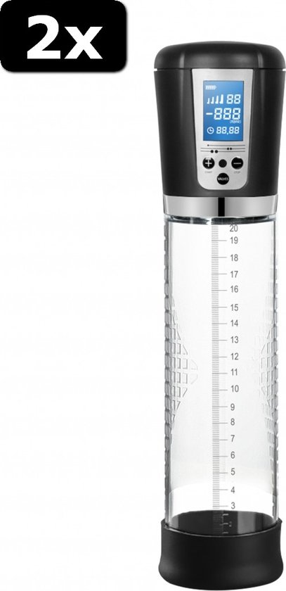 2x Premium Rechargeable Automatic LCD Pump - Transparent | bol.com