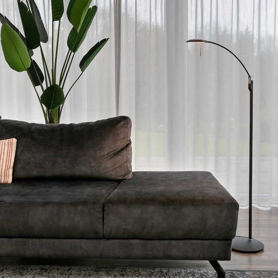 Moderne vloerlamp met verstelbare LED | 1 lichts | zwart | kunststof ...