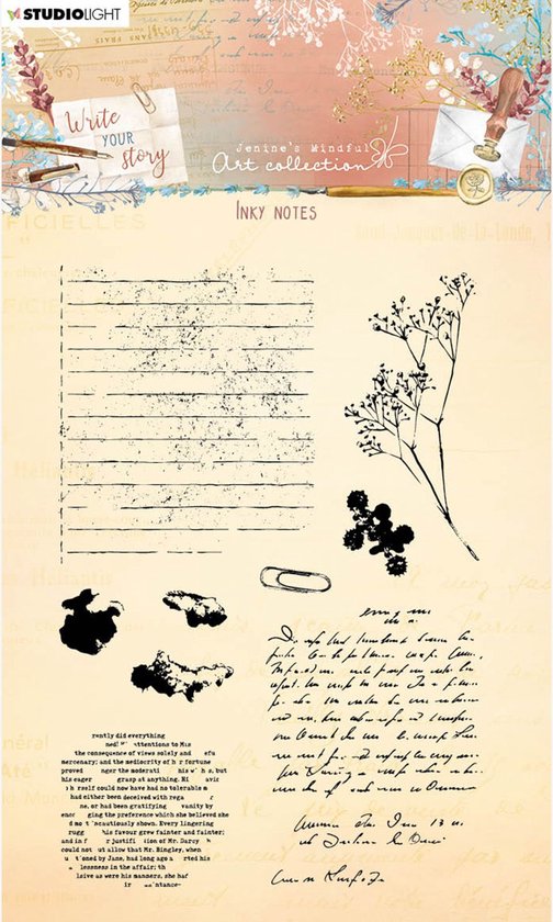 Studio Light Write Your Story Clear Stamp Inky Notes | bol.com