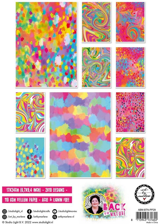 Studio Light Paper pad ABM Back To Nature nr.29 ABM-BTN-PP29 170x240mm ...
