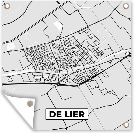 Tuinposters Plattegrond - De Lier - Kaart - Stadskaart - 50x50 cm ...