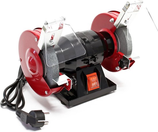 Dubbele slijpmachine 120W met 2x Ø 125 mm slijpschijven, grof en fijn ...
