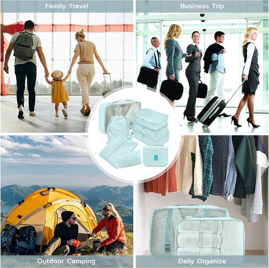 Packing cubes - Koffer Organizer set - Bagage Organizers - Compression ...
