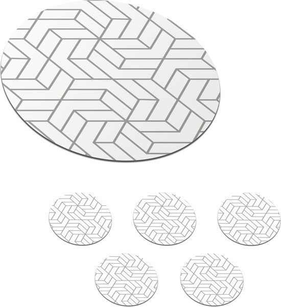 Onderzetters voor glazen - Rond - Design - Geometrie - Patroon - 10x10 ...