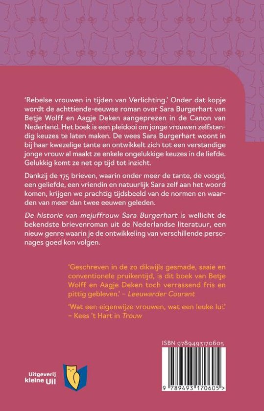 Historie van mejuffrouw Sara Burgerhart | 9789493170605 | Betje Wolff ...