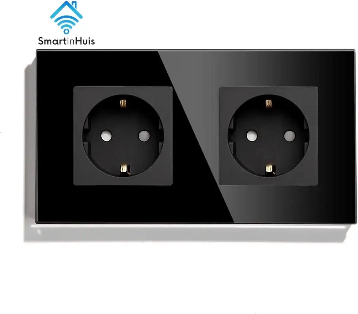 Standaard - Tweevoudig stopcontact - Zwart | bol.com