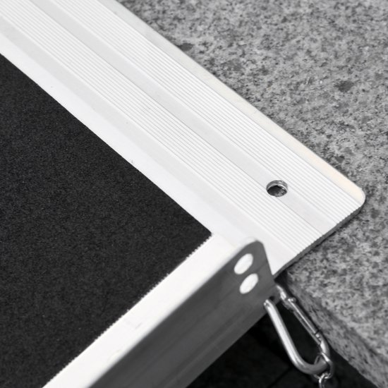 HOMCOM Rolstoelhelling oprit rolstoelen rollators inklapbaar aluminium ...