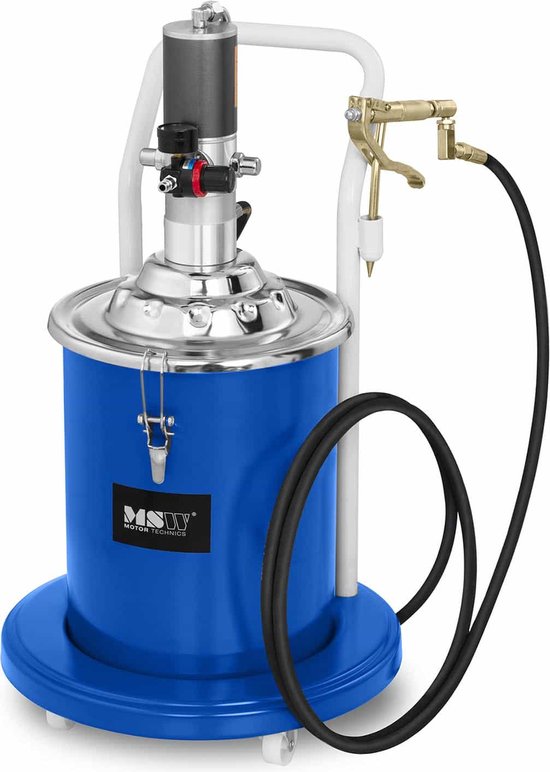 MSW Pneumatische vetpomp - 20 Liter - mobiel - 300-400 bar persdruk ...
