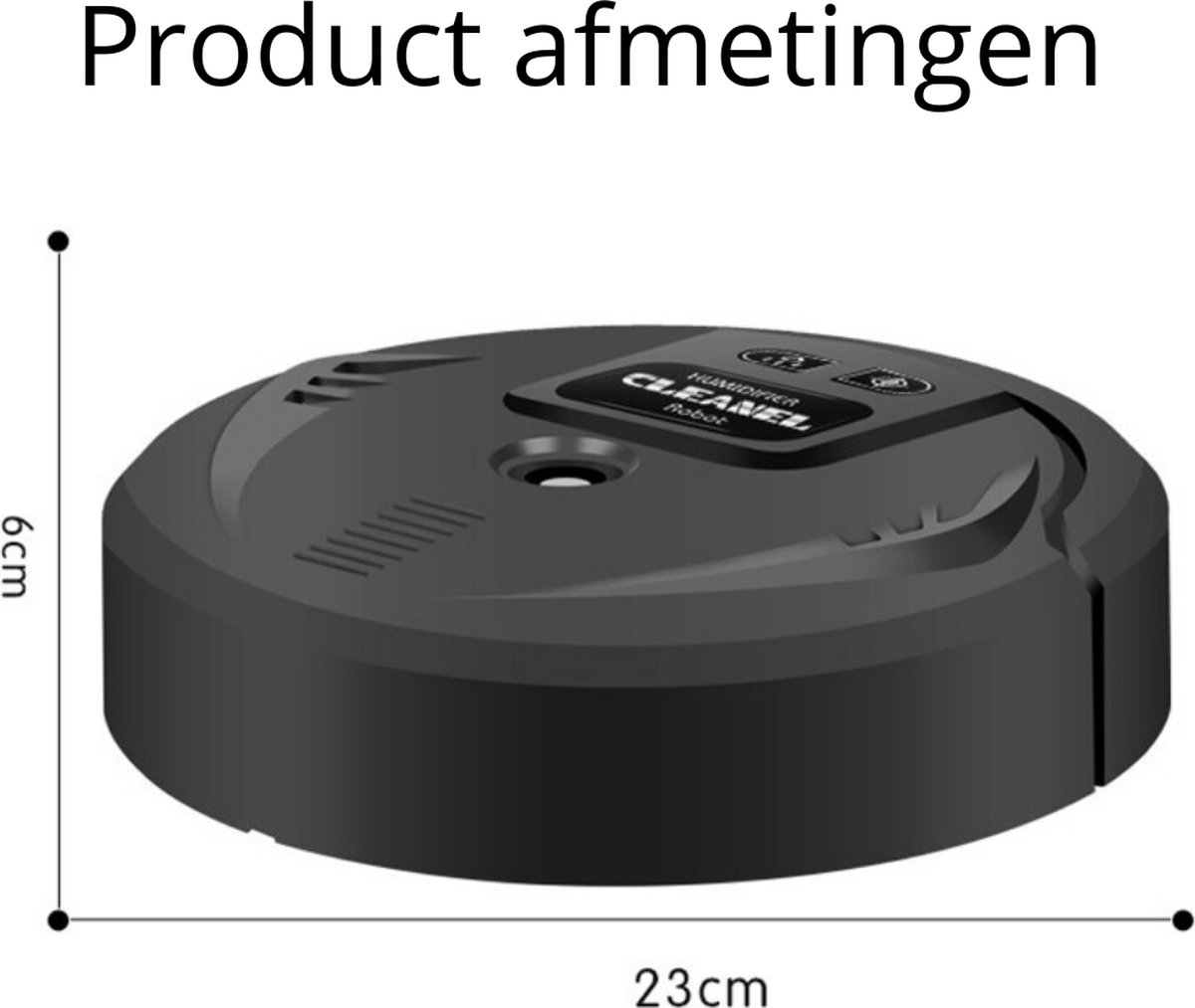 Robotstofzuiger - Stofzuiger Robot - Draadloos - Zwart | bol.com