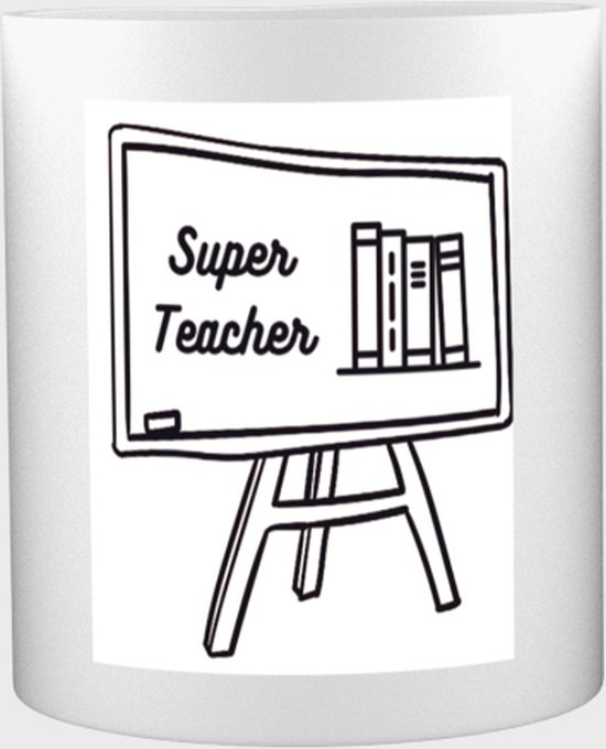 super teacher Mok met opdruk - juf - Meester - teacher - 350 ML inhoud ...