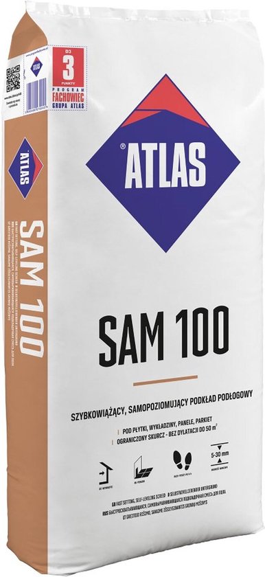 Atlas SAM 100 gipsgebonden egaline (5-30mm) 25 KG | bol