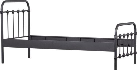 WOOOD Moos Bed - Staal - Zwart - 107x209x97 | bol.com