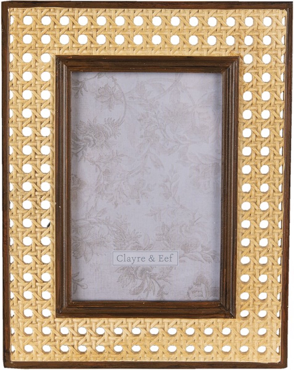 Set van 2 x Fotolijst 10x15 cm Bruin Beige Kunststof Fotokader ...