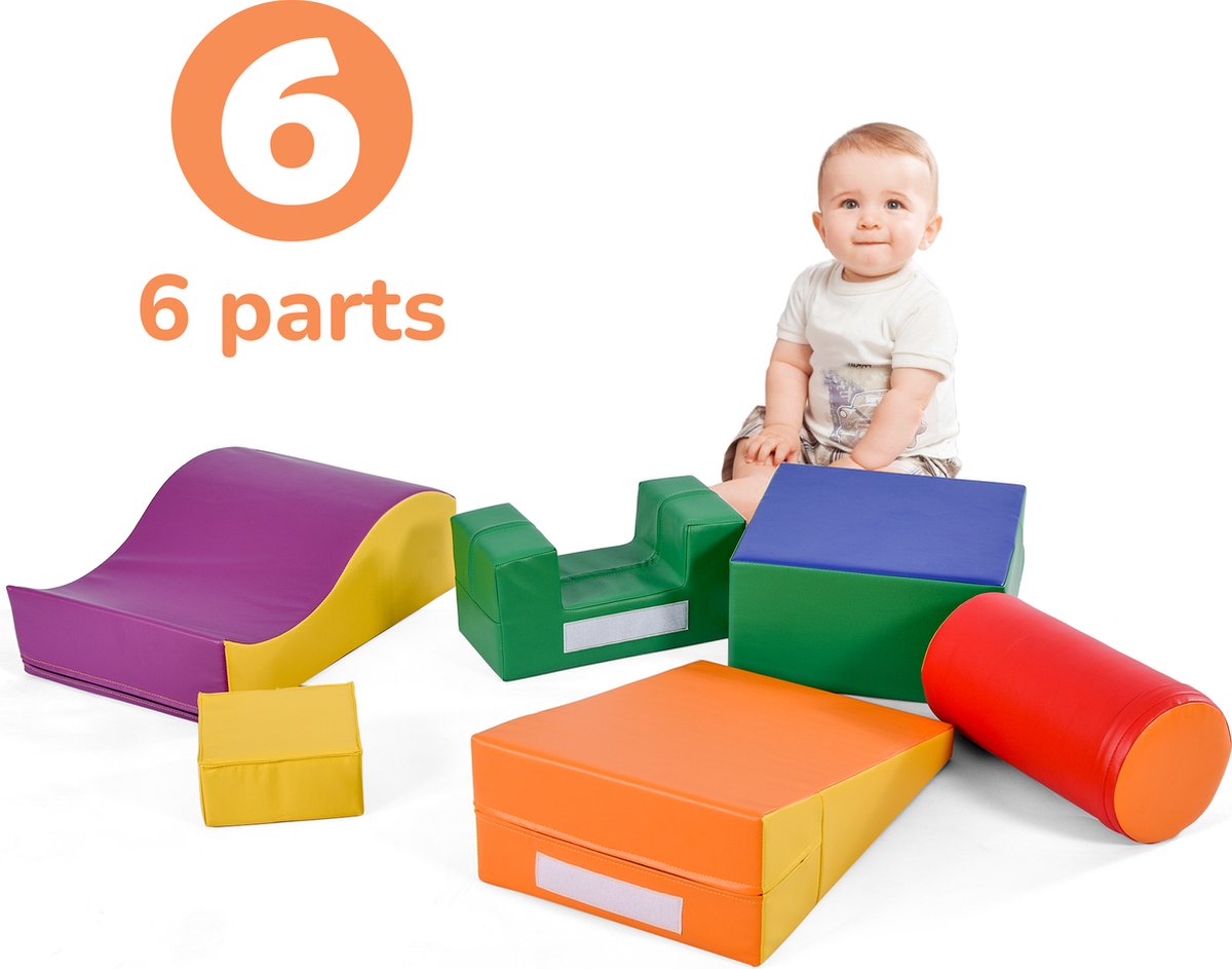 Peuter grote zachte bouwstenen 6-delige set -Kleurrijke zachte schuim ...