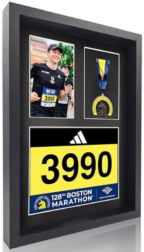 3-in-1 Shadow Box Medaille Display voor Medailles, Startbewijzen en ...