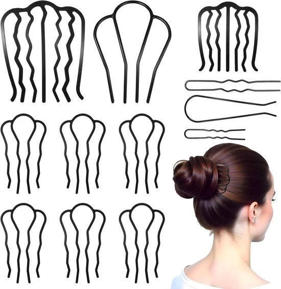 Metalen Haar Zijkammen Haar Vork Clip - Franse Haar Kam - Opgestoken ...