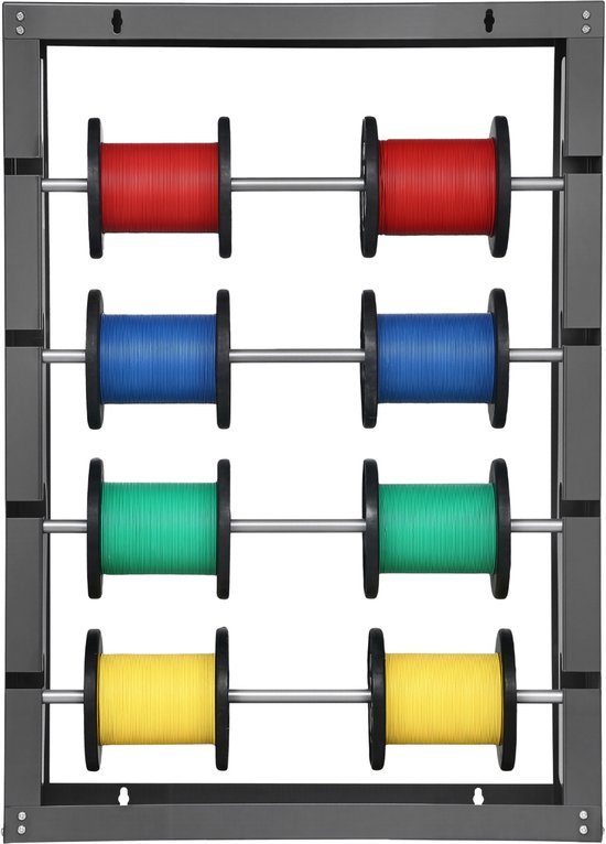 VEVOR Draadspoelhouder Wandgemonteerd Kabelspoelrek 4 Verstelbare ...
