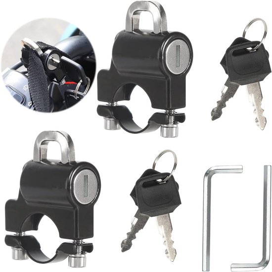 2 sets van diefstalbescherming motorhelm - aluminiumlegering ...