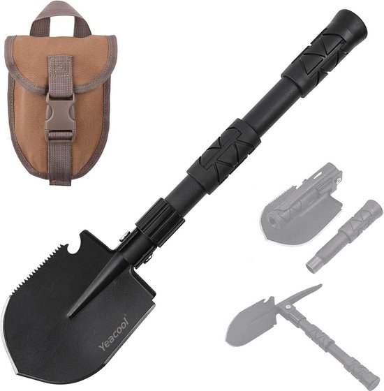 Inklapbare Multifunctionele Schep met Pikhouweel - Militaire Schop voor ...