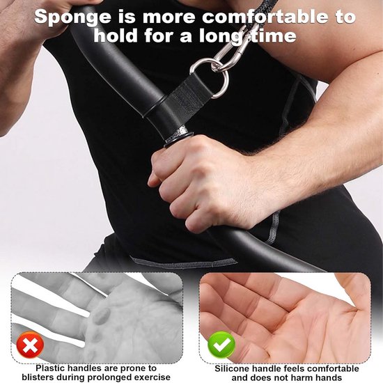 Korte Biceps & Triceps Stang 48cm - Krachttraining Gym Accessoire voor ...