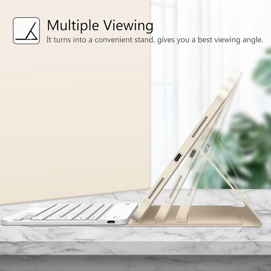 Draadloos AZERTY Toetsenbordhoes voor iPad Air 11 inch M3/M2 en 10.9 ...