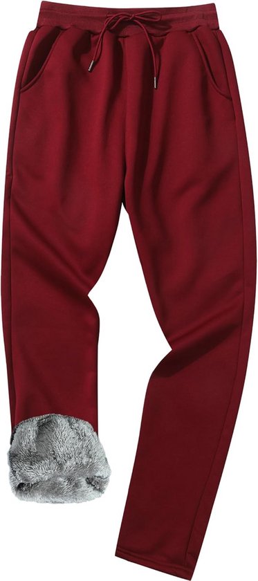 Warme Fleece Winterbroek Heren met Sherpa Voering - Dikke Joggingbroek ...