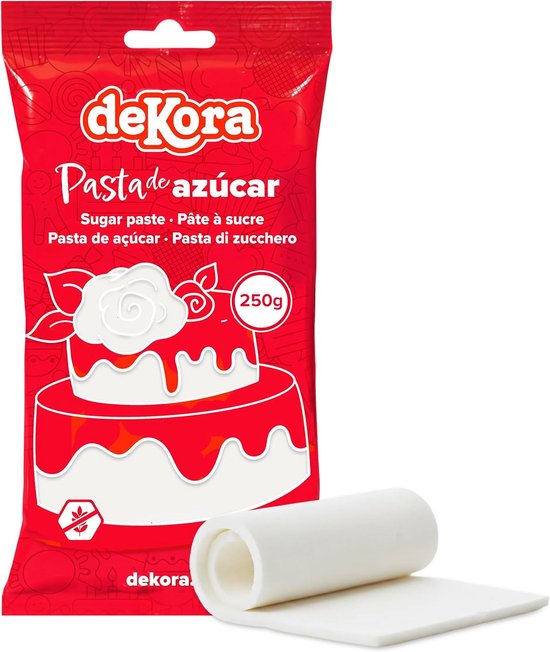 Witte Rolfondant 250g - Kneedbare Suikerpasta voor Taartdecoratie en ...