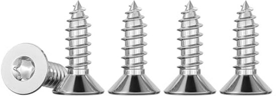 100 Stuks M3 x 12 Torx Verzonken Houtschroeven met Volledig ...