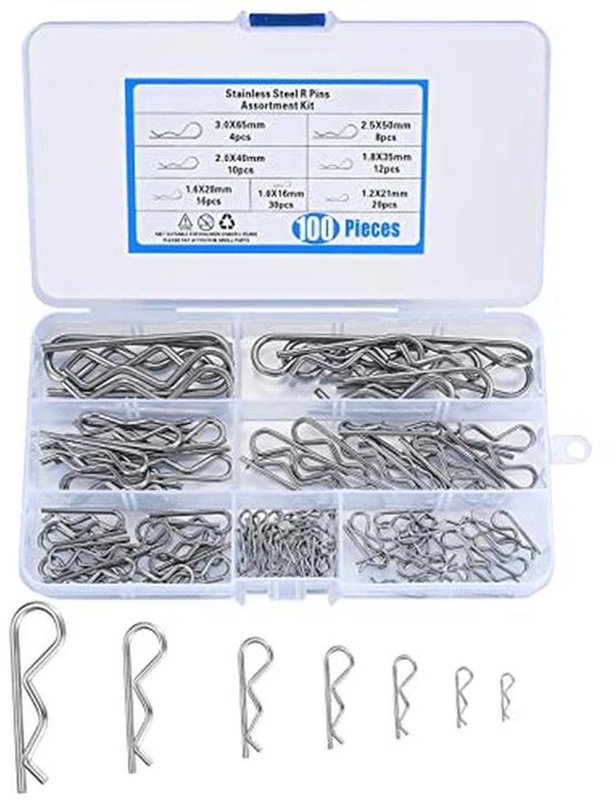 100-delige Splitpennen Set voor Mechanische Reparaties | bol
