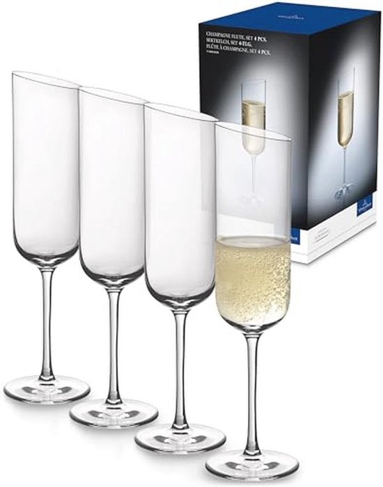 Champagneglazen Set van 4 - 170 ml | bol